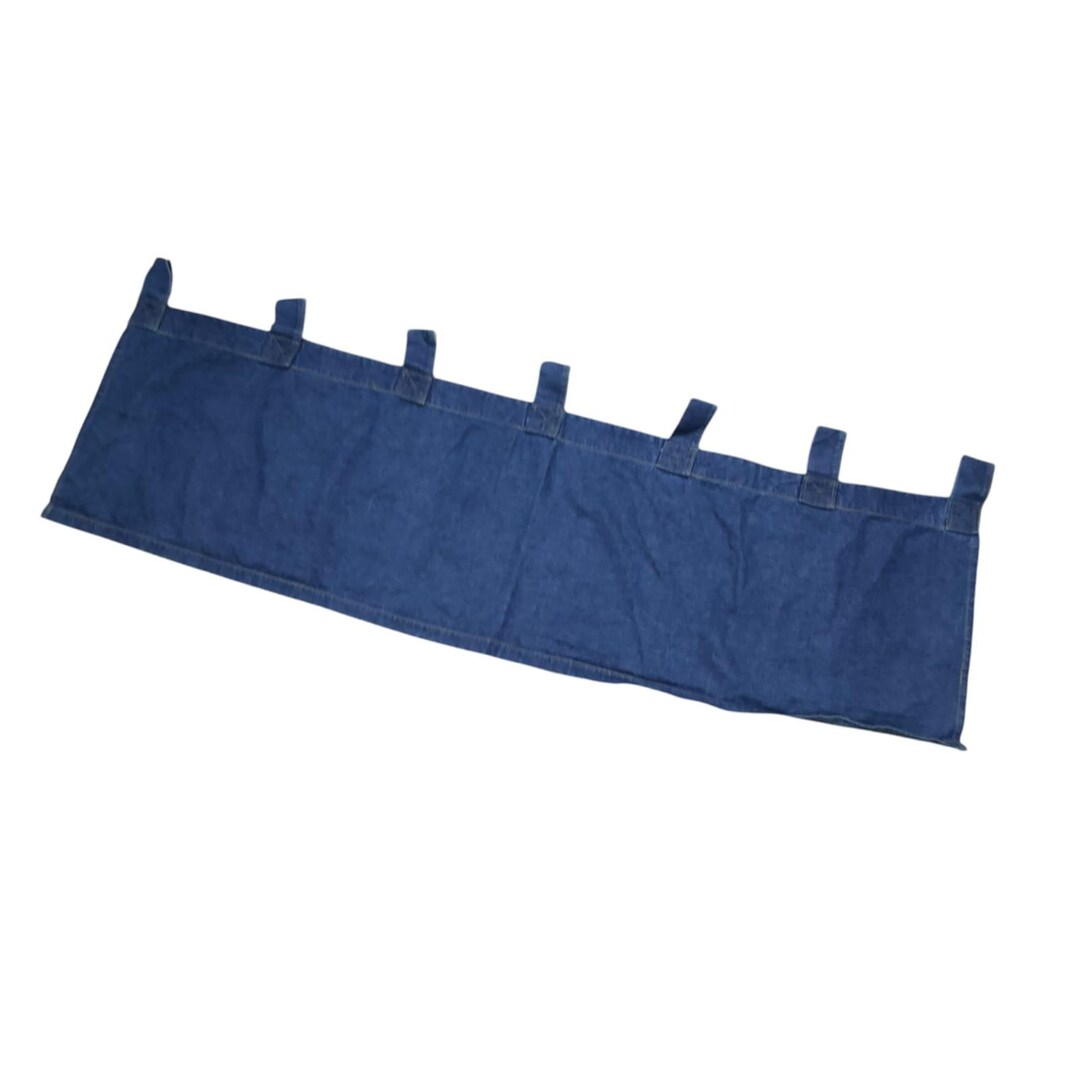 Woolrich Denim Blue,tab Top Window Valance Panel. - Etsy