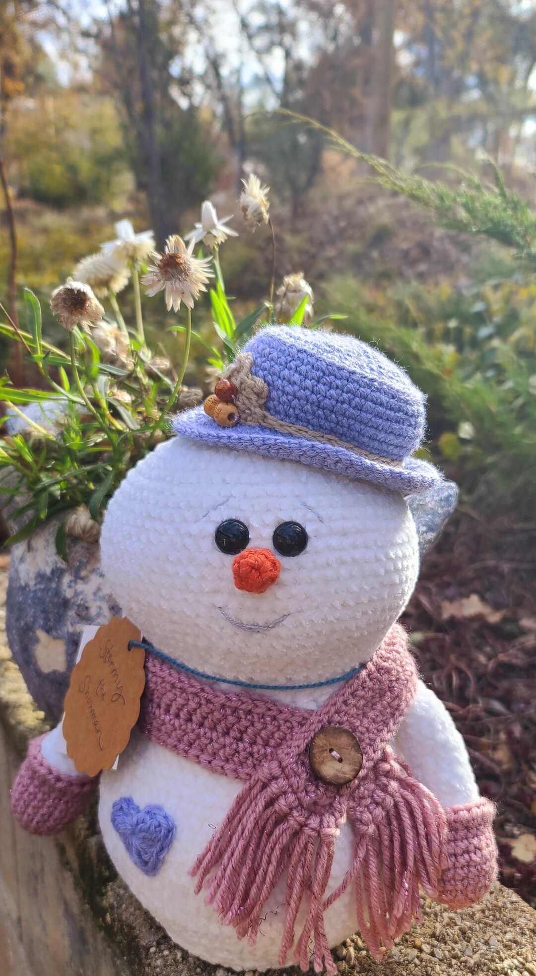 Carb Lover - Stormy the Snowman: Plush Crocheted Snowman - Etsy