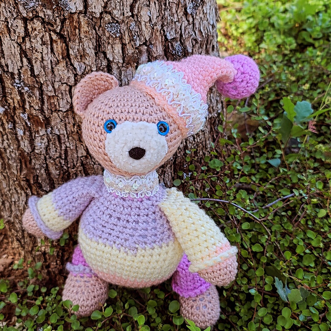 Library Lover Apricot Bear: Plush Crocheted Animal - Etsy