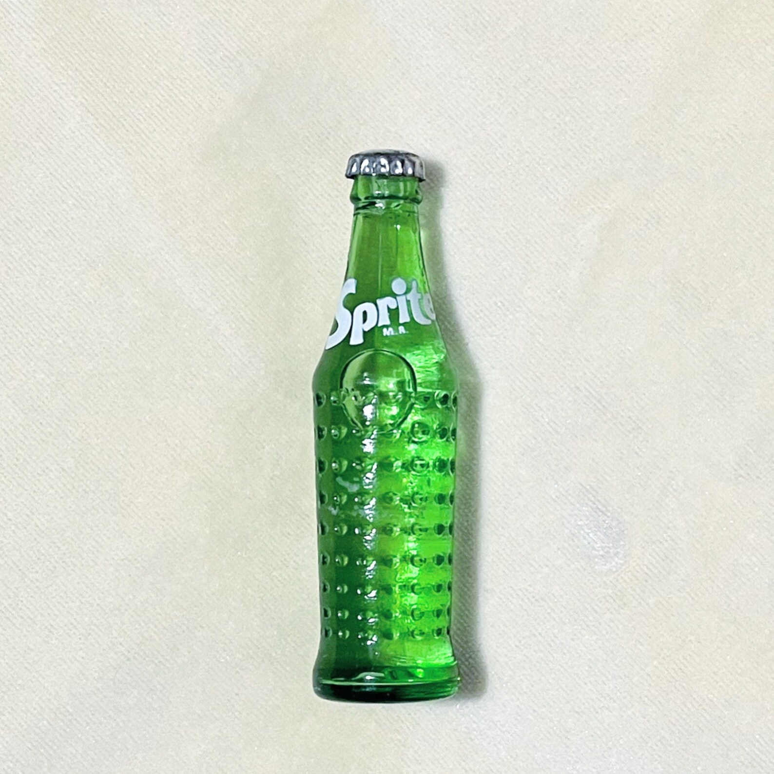 Green Glass Textured Miniature Old School Sprite Bottle 0 - Etsy