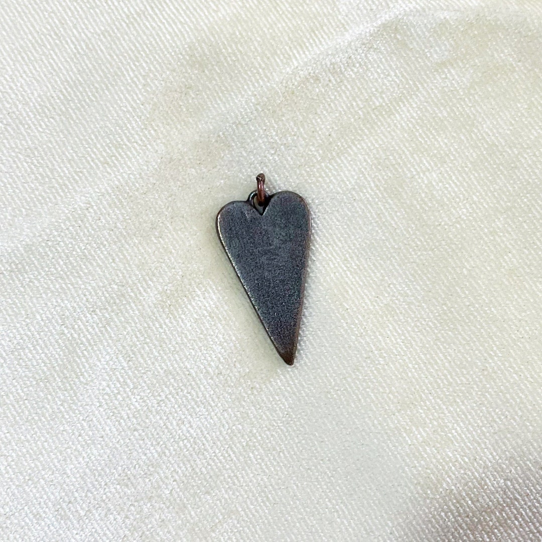 Dark Simple Long Cartoon Heart Dagger Charm 0 - Etsy