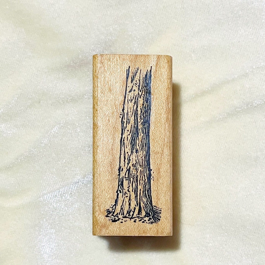 X Single Tree Trunk Wood Bark Base Wood Mounted Rubber Stamp by the ...