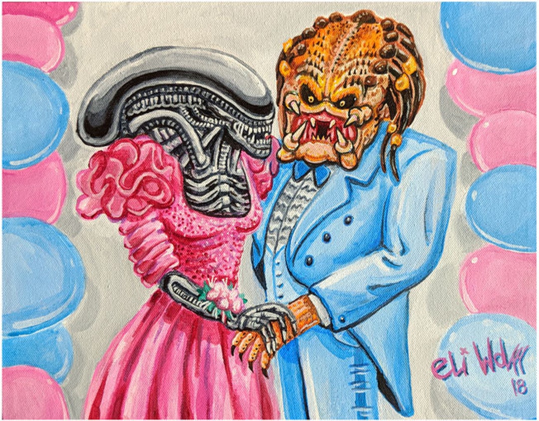 Alien Predator Prom - Art Print - Etsy