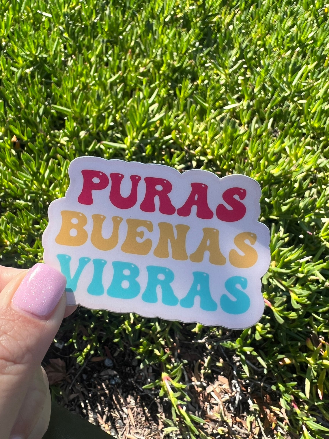Puras Buenas Vibras Sticker - Etsy
