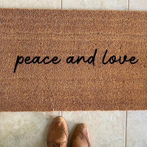 Peace Doormat - Etsy