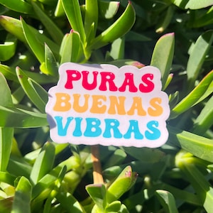 Puras Buenas Vibras Sticker - Etsy