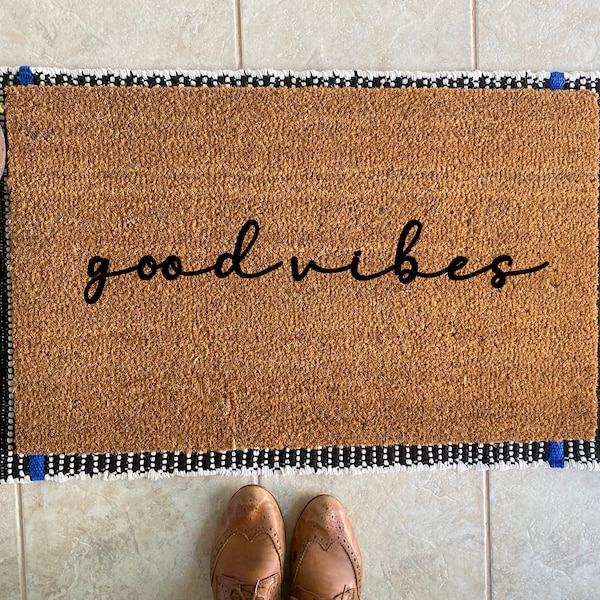 Good Vibes Only Door Mat - Etsy