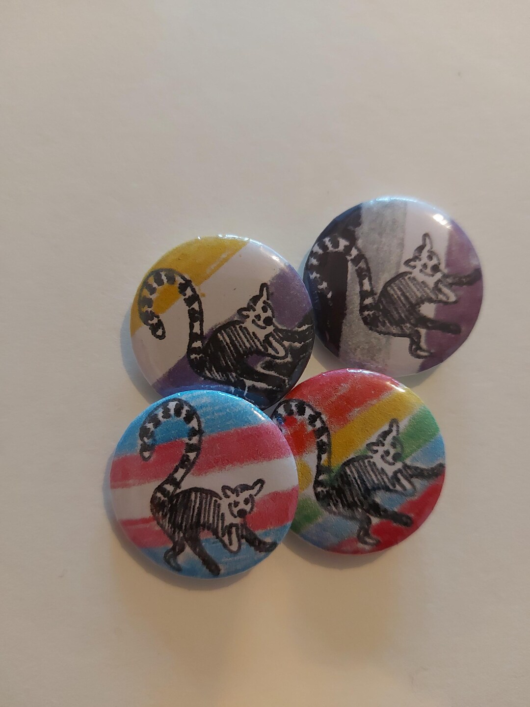 LGBTQIA+ Lemur - Pin Badge Button - Etsy
