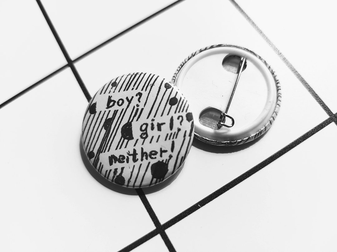 Boy? Girl. Neither! - Pin Badge Button - Etsy