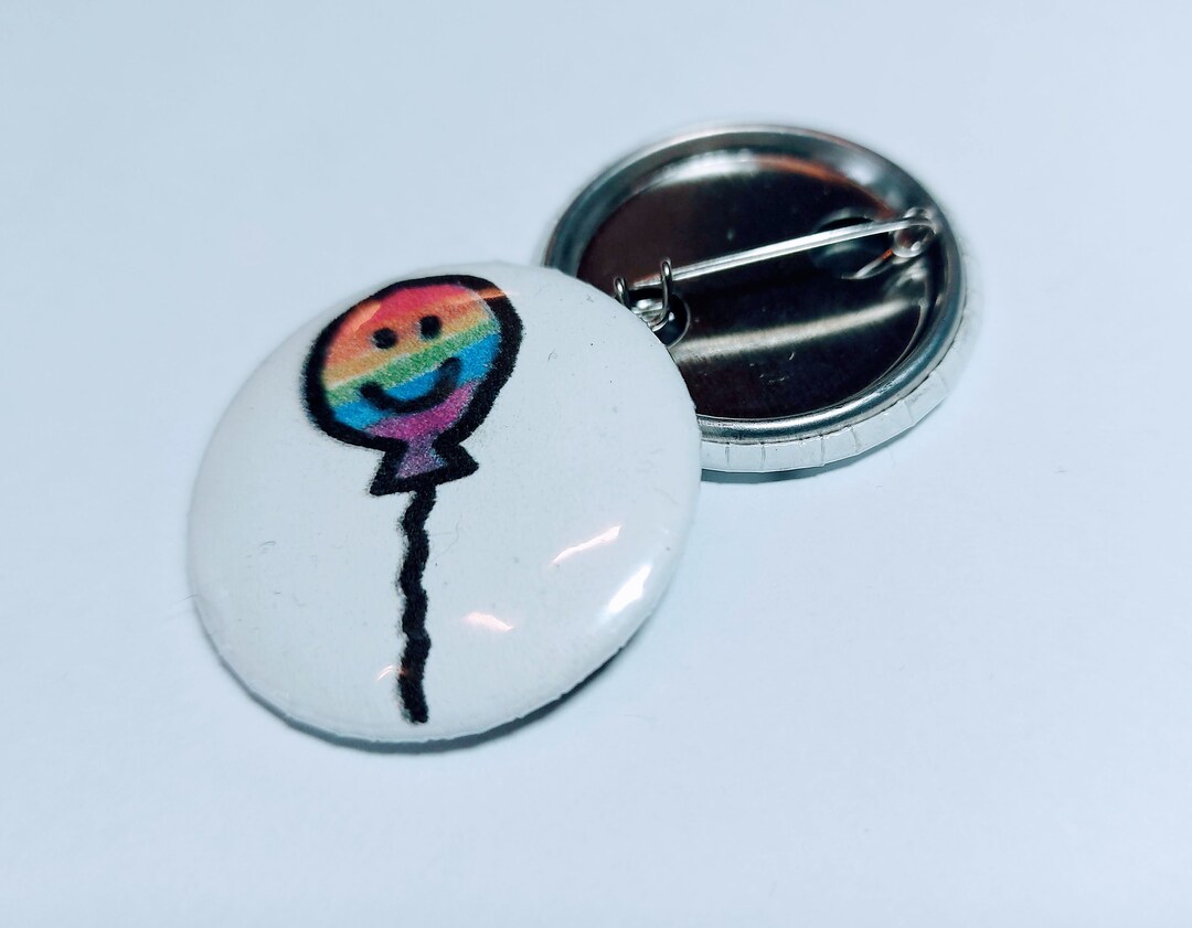 LGBTQIA+ Balloon - Pin Badge Button - Etsy