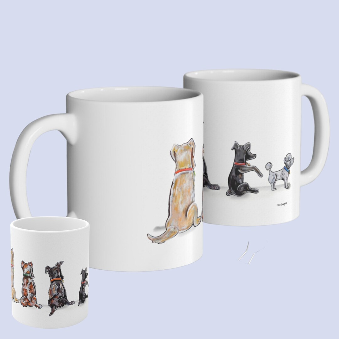 Puppy Tails Ceramic Mug With Handle Coffee Cup 11 Oz BPA - Etsy