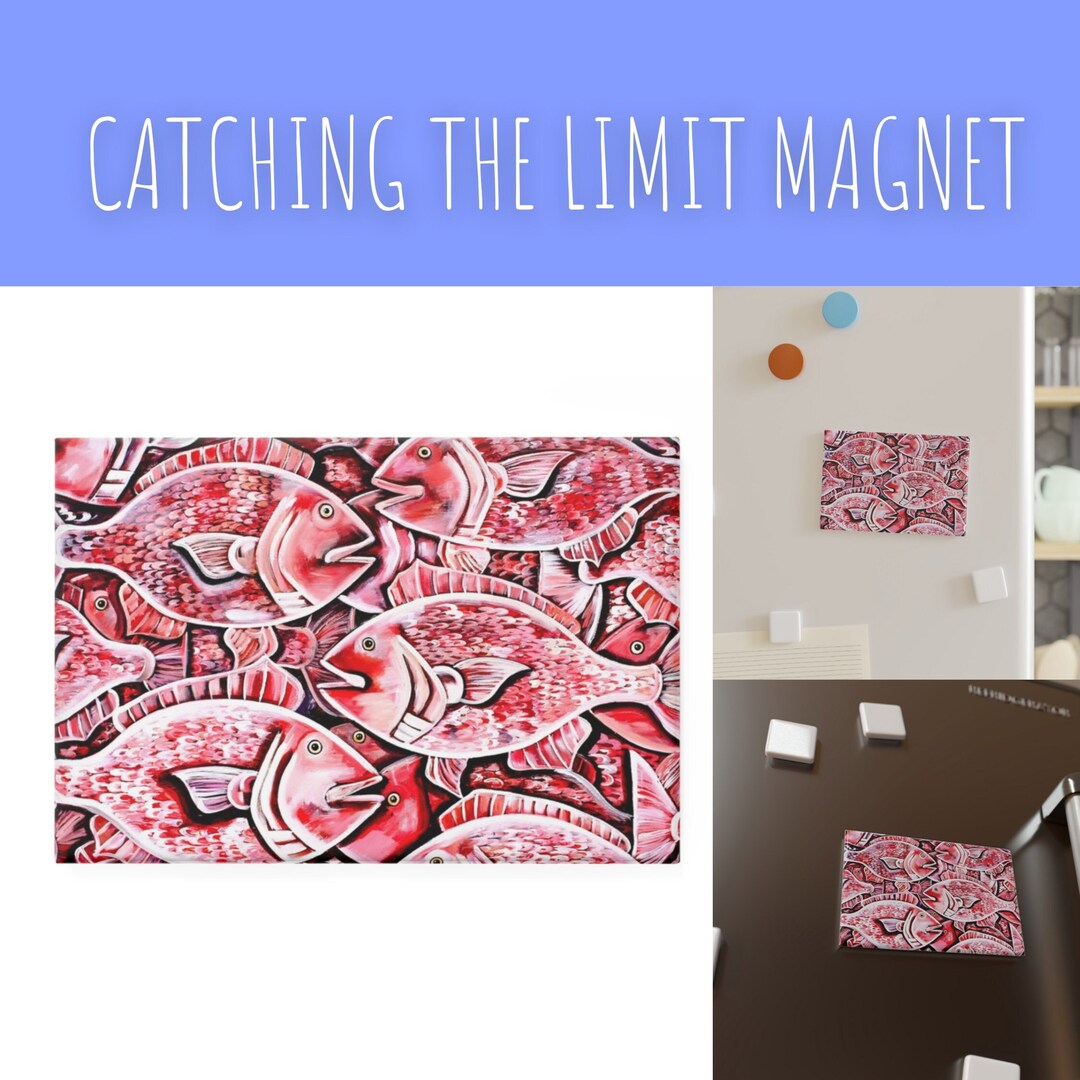 Catching the Limit Red Snapper School Button Magnet 2 - Etsy