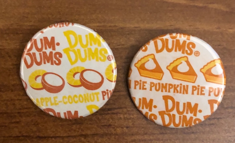 Upcycled Dum-dums Wrapper Pin, Magnet, Zipper Pull, or Keychain 1.25 ...