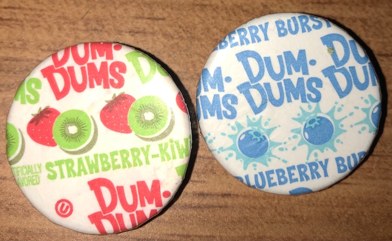 Upcycled Dum-dums Wrapper Pin, Magnet, Zipper Pull, or Keychain 1.25 ...