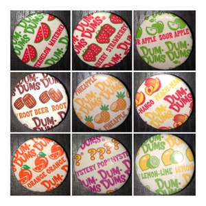 Upcycled Dum-dums Wrapper Pinback Button, Zipper Pull, Magnet, Keychain ...