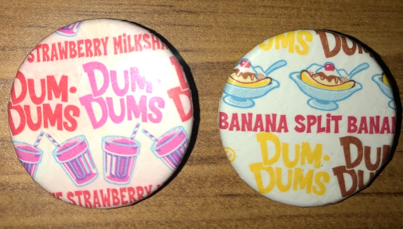 Upcycled Dum-dums Wrapper Pin, Magnet, Zipper Pull, or Keychain 1.25 ...
