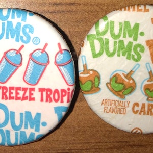 Upcycled Dum-dums Wrapper Pin, Magnet, Zipper Pull, or Keychain 1.25 ...