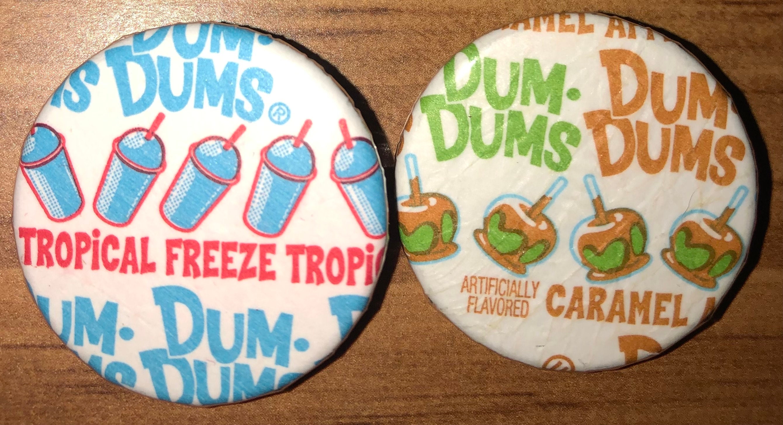 Upcycled Dum-dums Wrapper Pin, Magnet, Zipper Pull, or Keychain 1.25 ...