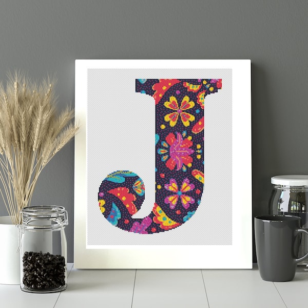 Cross Stitch Letter J - Etsy Australia