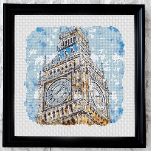 Big Ben Cross Stitch Pattern Ferris Wheel PDF Pattern London - Etsy