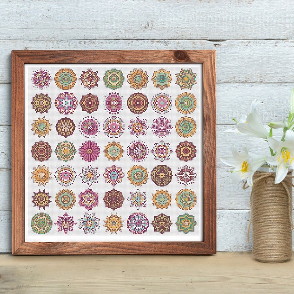 Mandala Cross Stitch Etsy