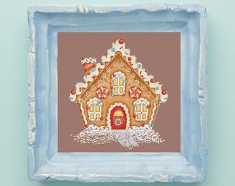 Gingerbread House Cross Stitch Pattern Download PDF Christmas - Etsy