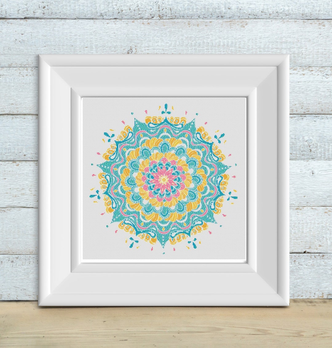 Mandala Drops Cross Stitch Pattern - Instant PDF Download - Etsy