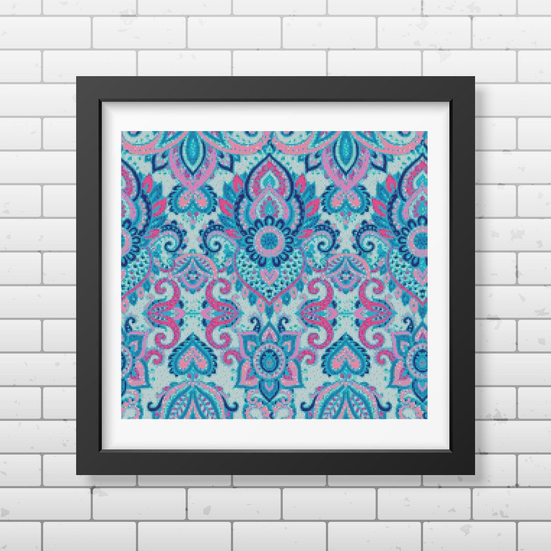 Indian Pattern Cross Stitch Pattern - Instant PDF Download - Etsy