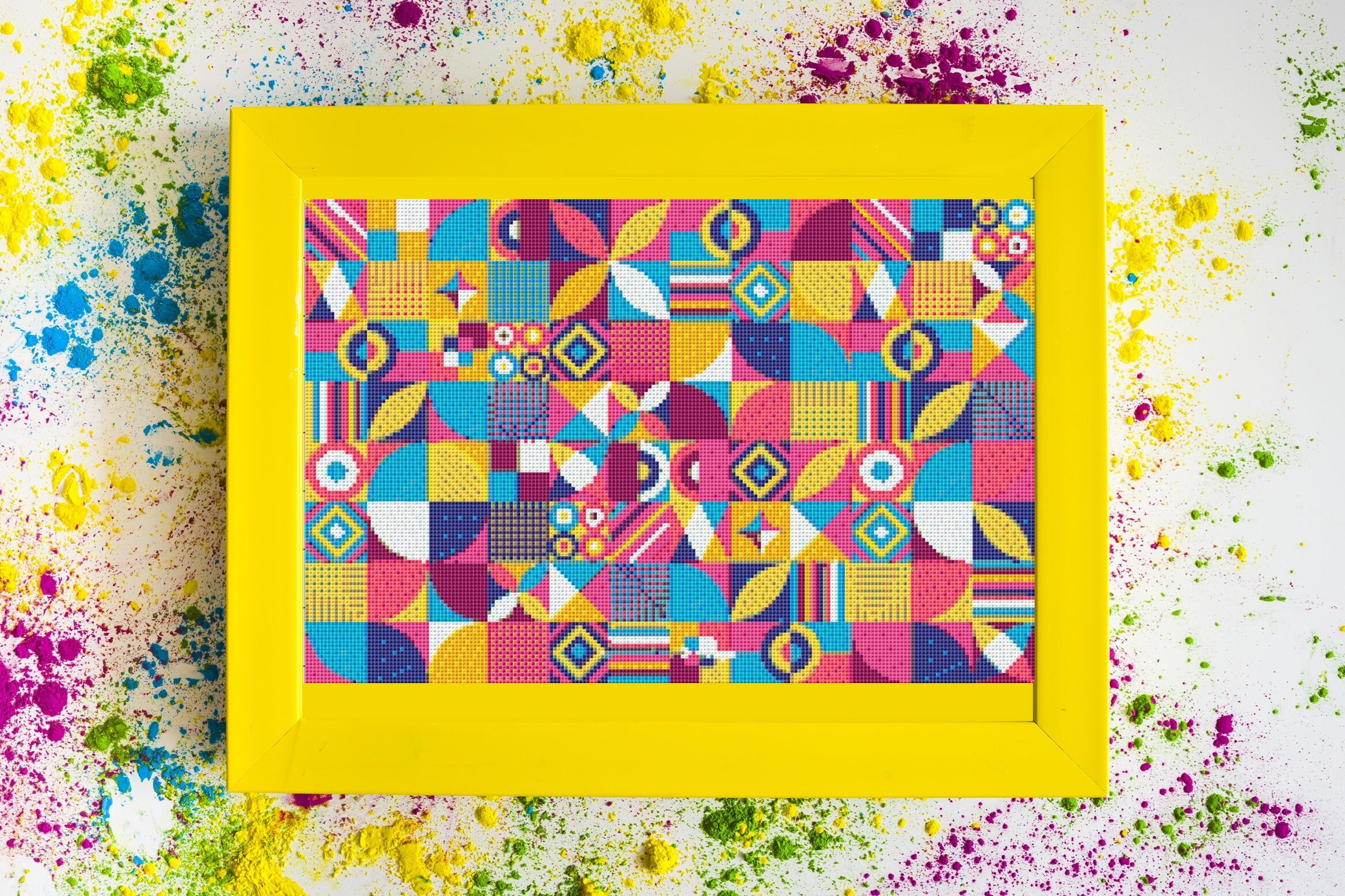 Bright Geo Cross Stitch Pattern Instant PDF Download - Etsy