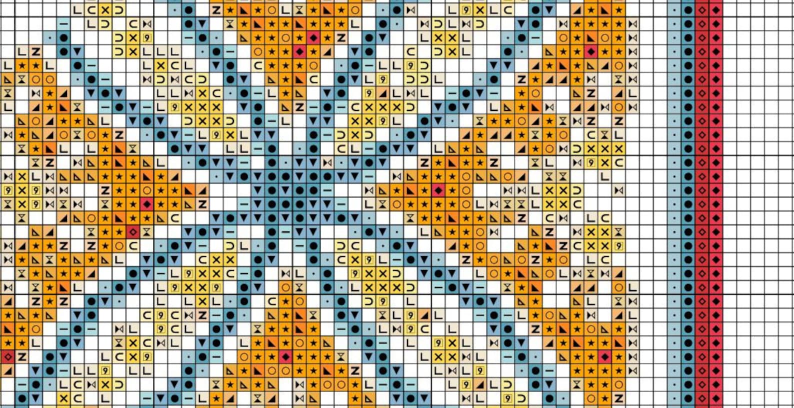 Art Deco Panel Cross Stitch Pattern - Instant PDF Download - Etsy