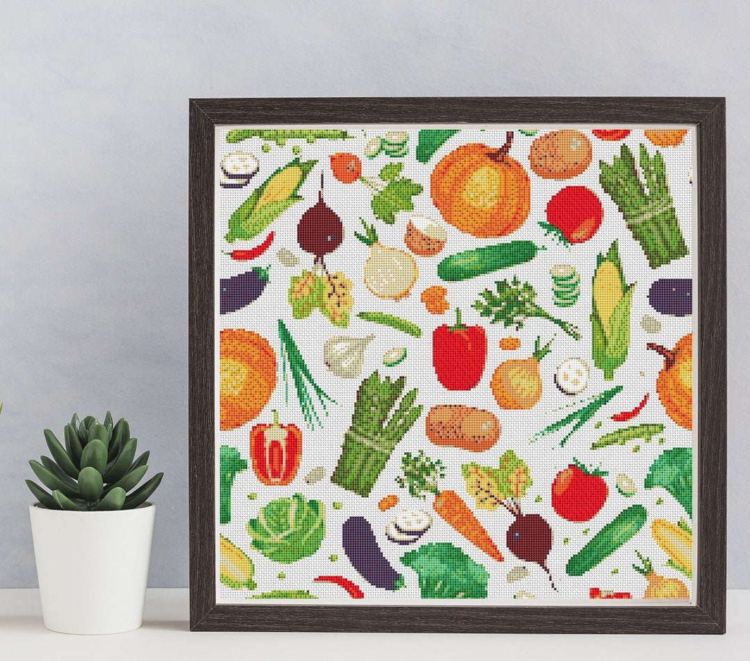 Vegetable Cross Stitch Pattern - Etsy
