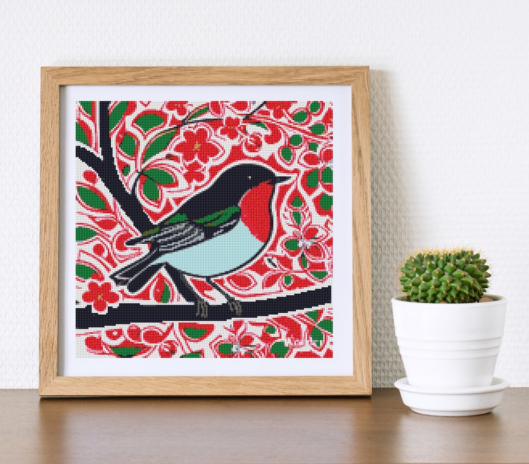 Funky Robin Cross Stitch Pattern - PDF Download - Etsy