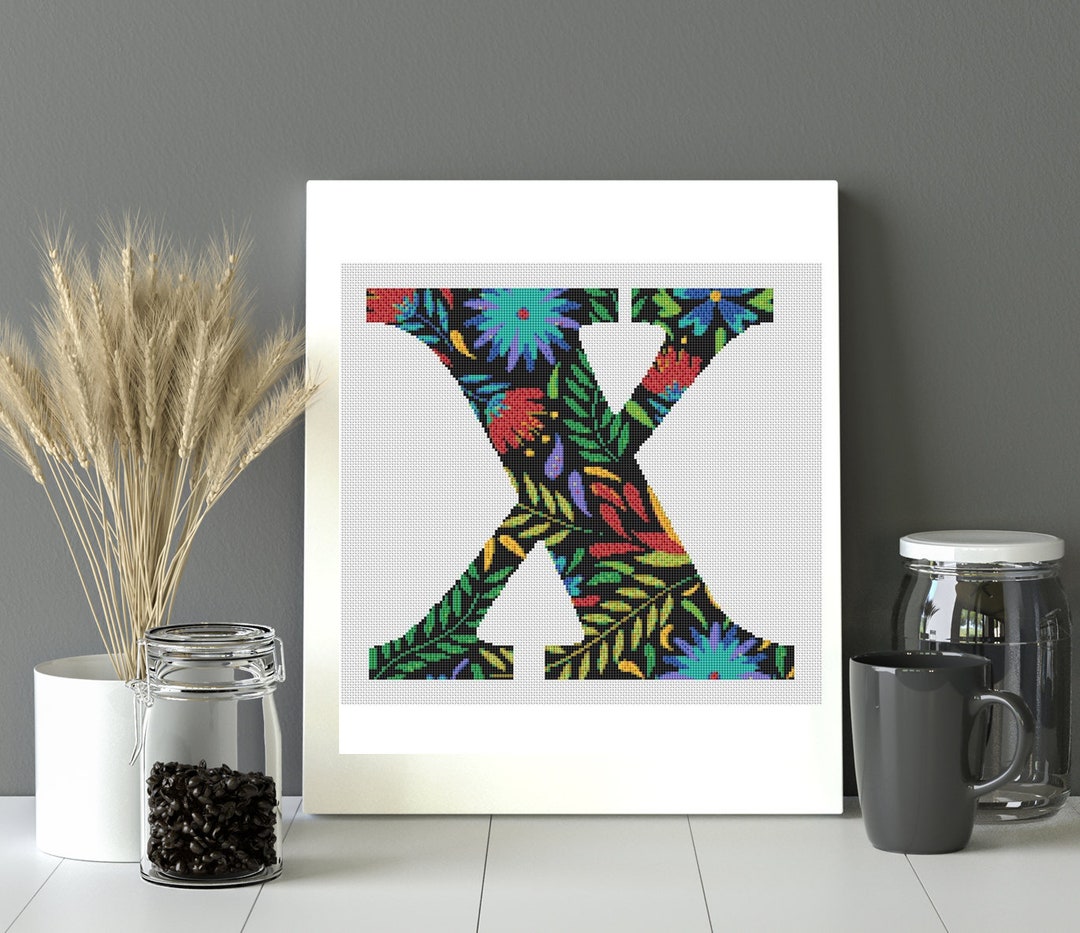 Mexican Alphabet Letter X Cross Stitch Pattern - Instant PDF Download ...