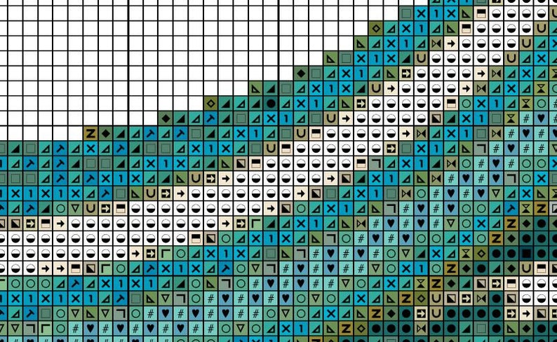 Wave Frame Cross Stitch Pattern - Instant PDF Download - Etsy