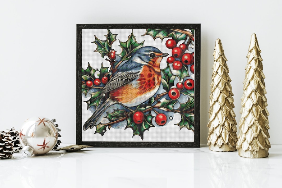 Mr Robin Cross Stitch Pattern - PDF Download - Etsy