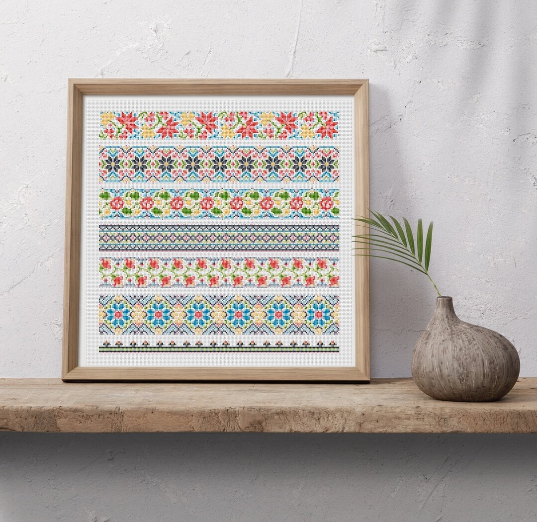 Sampler Stripes Cross Stitch Pattern - Instant PDF Download - Etsy UK
