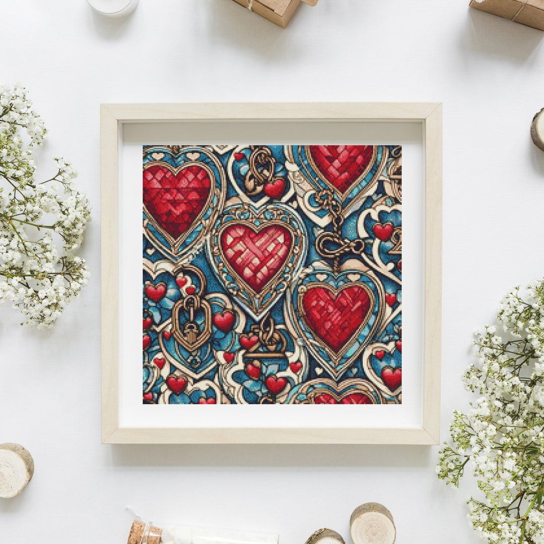 Love Locket Cross Stitch Pattern - PDF Download - Etsy