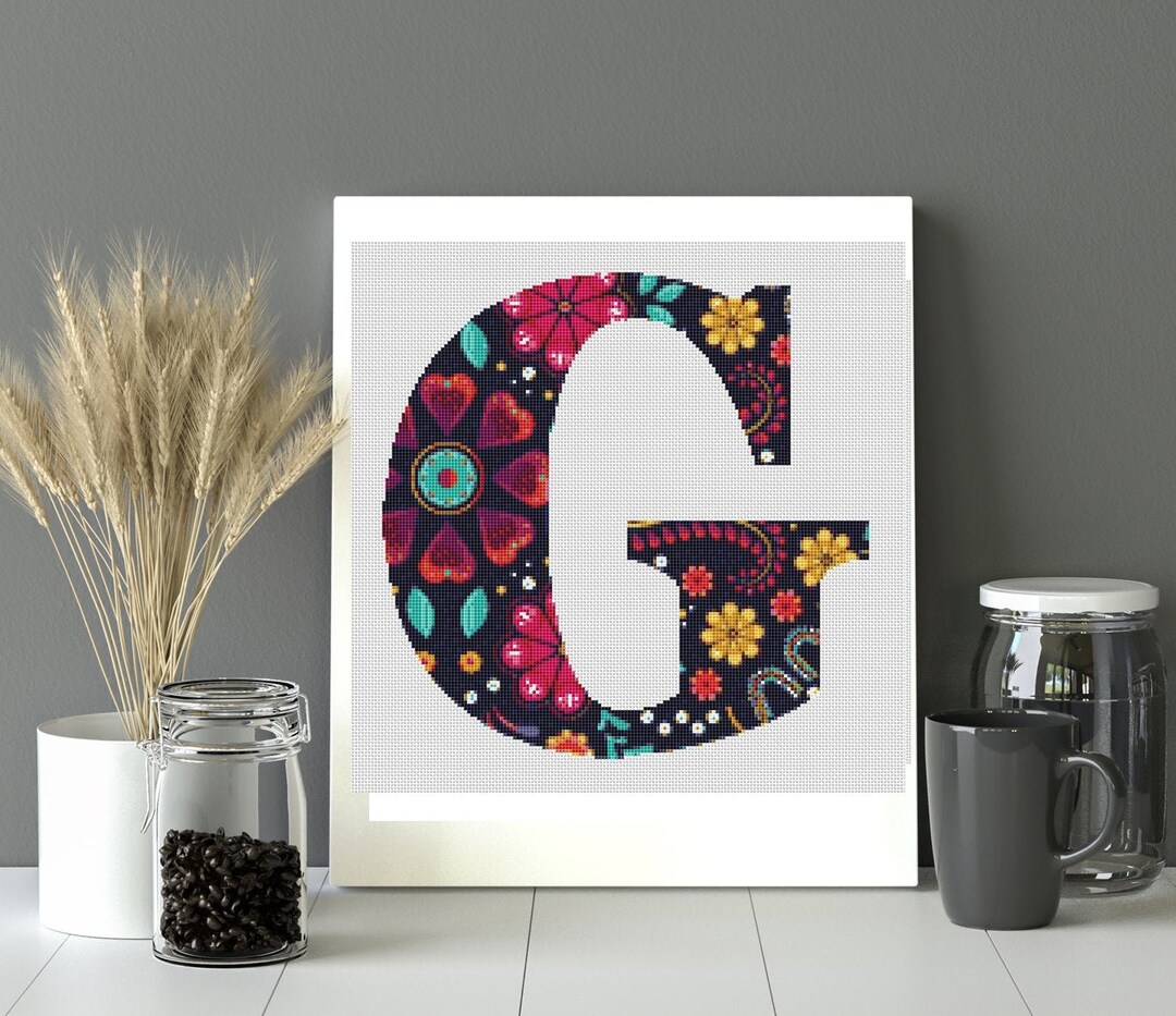 Mexican Alphabet Letter G Cross Stitch Pattern - Instant PDF Download ...