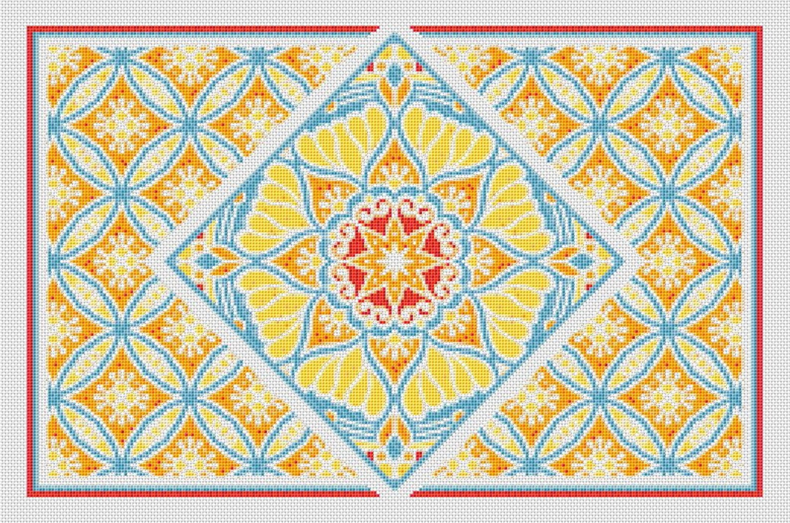 Art Deco Panel Cross Stitch Pattern - Instant PDF Download - Etsy