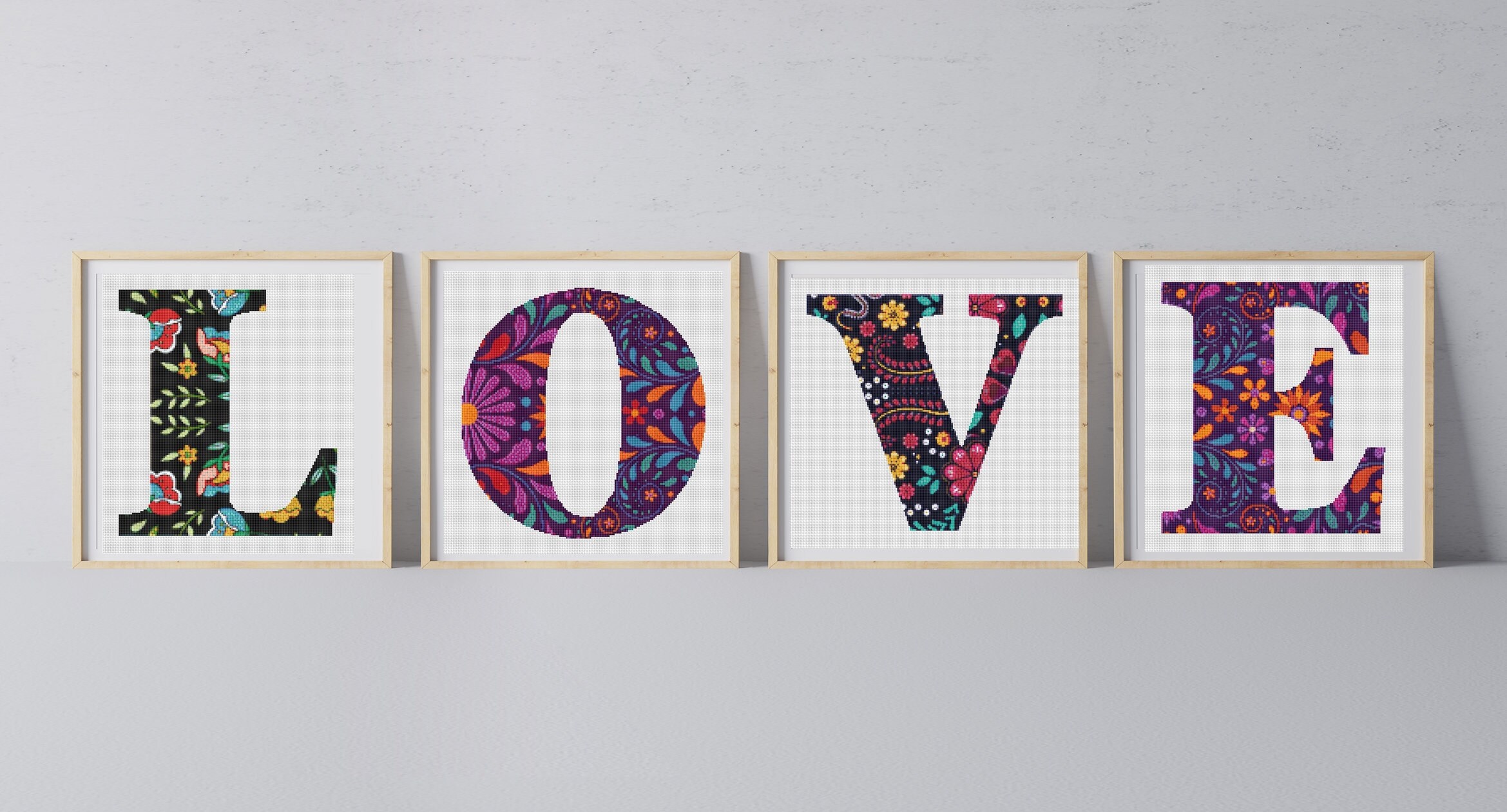 Mexican Alphabet Letter B Cross Stitch Pattern - Instant PDF Download ...