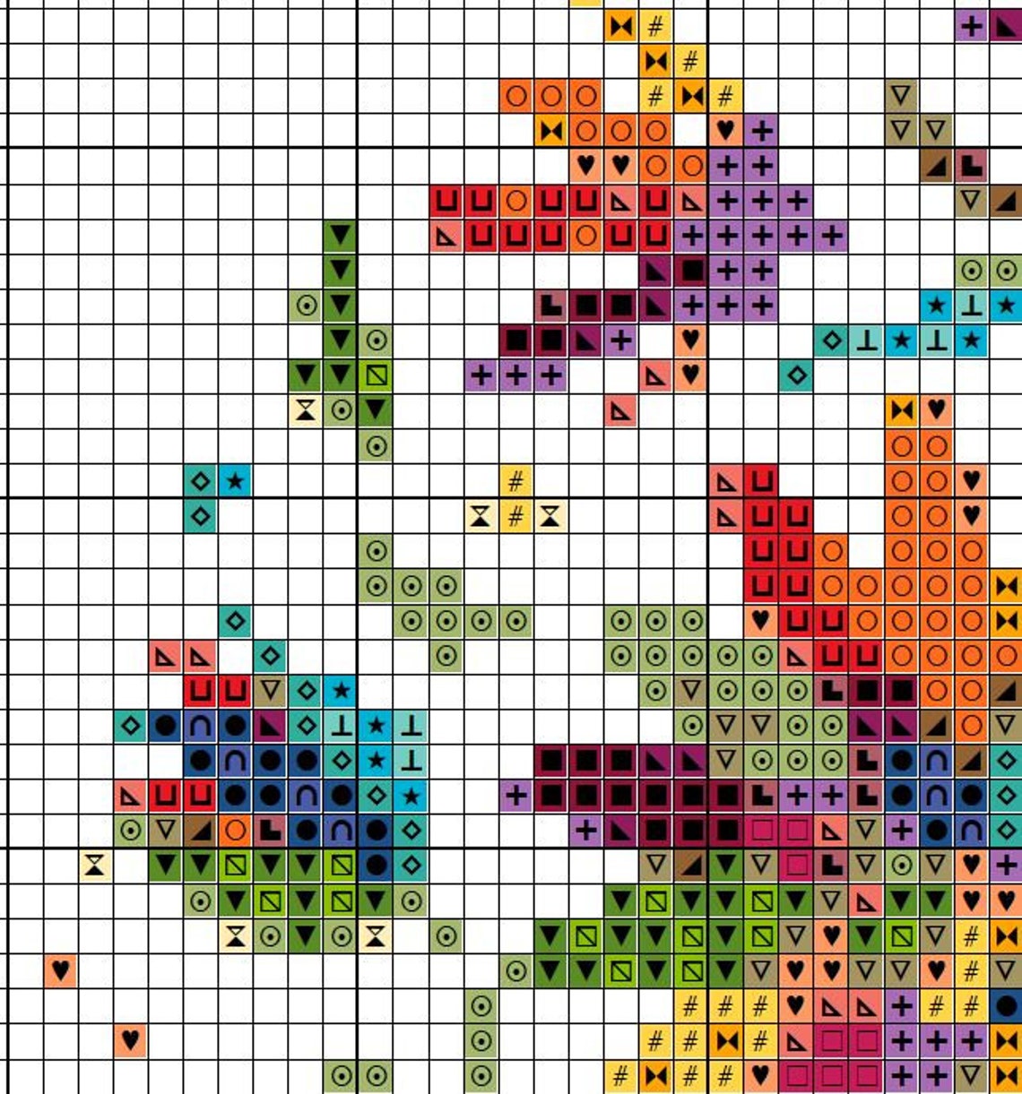 Mexican Circle Cross Stitch Pattern Instant PDF Download | Etsy