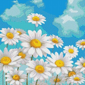 Daisies Cross Stitch Pattern - Etsy
