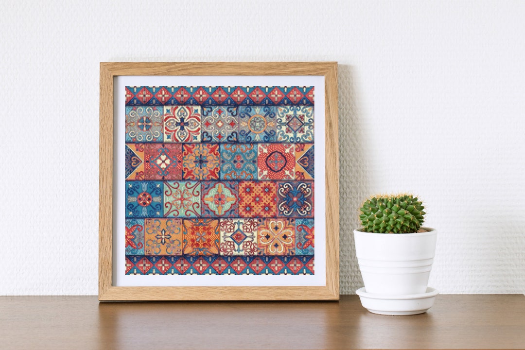 Greek Tiles Cross Stitch Pattern - PDF Download - Etsy