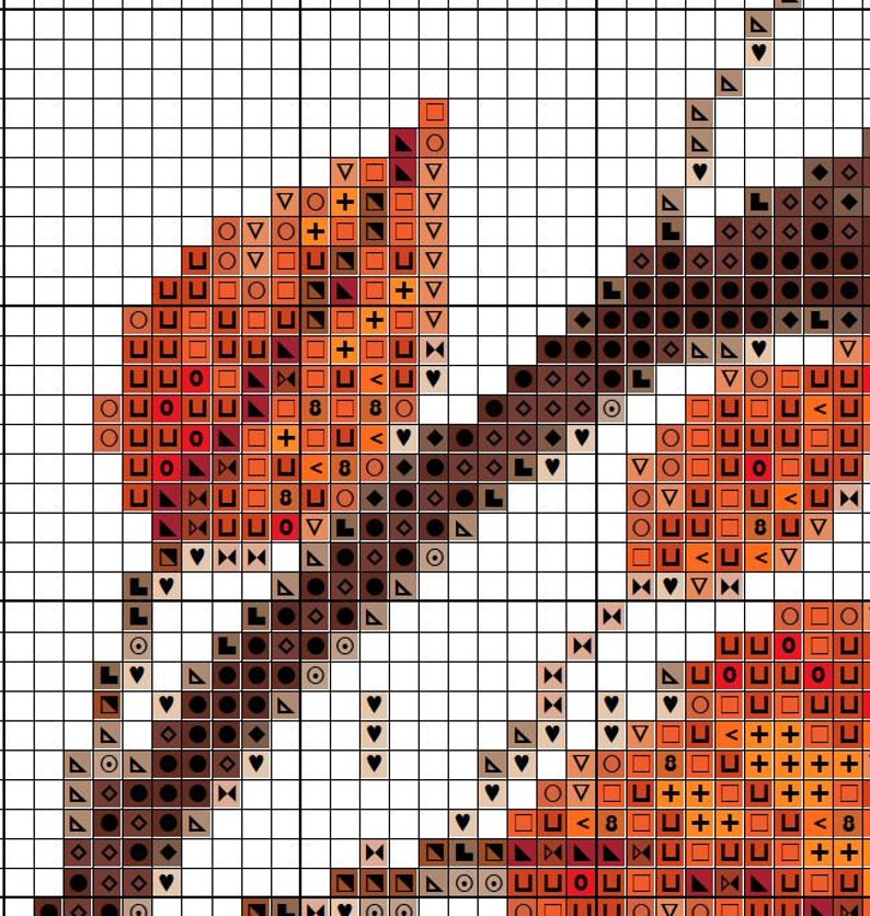 Autumn Leaf Swirl Cross Stitch Pattern - Instant PDF Download - Etsy