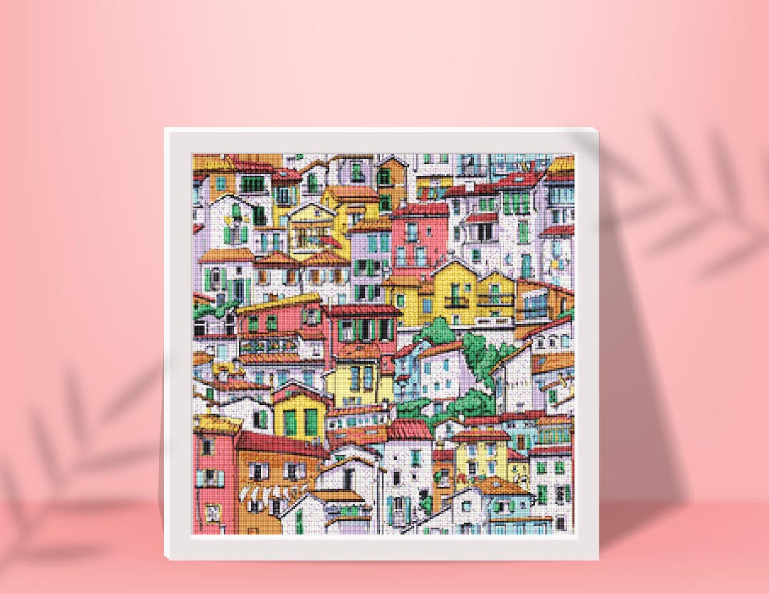 European Houses Cross Stitch Pattern - PDF Download - Etsy