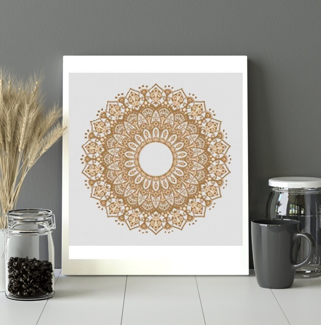 Coffee Mandala Cross Stitch Pattern - Instant PDF Download - Etsy