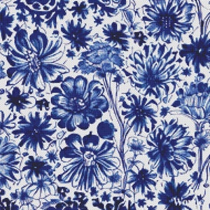 Bold Blue Floral Cross Stitch Pattern - PDF Download - Etsy