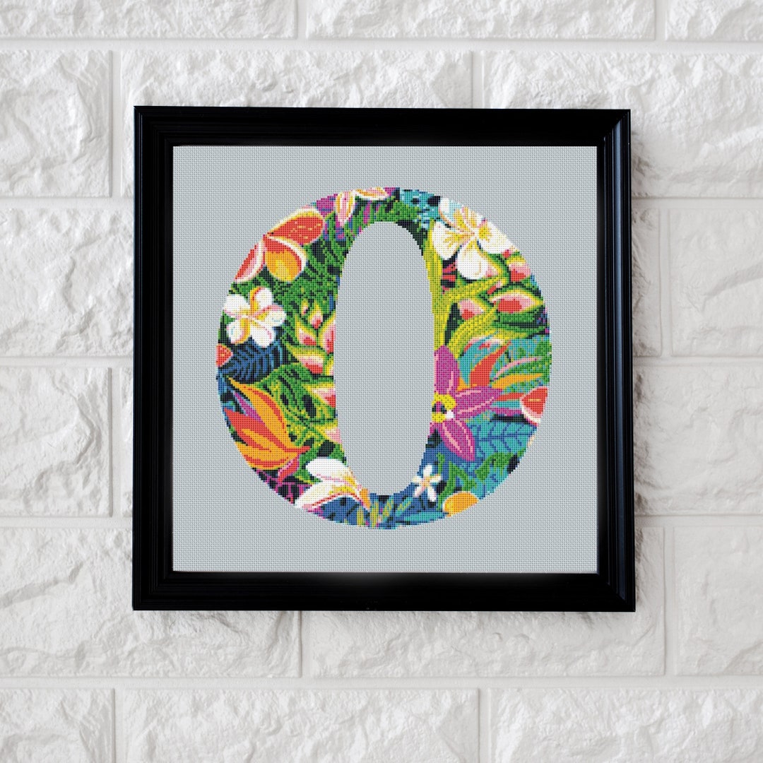 Letter O Tropical Alphabet - Cross Stitch Pattern - Instant PDF ...