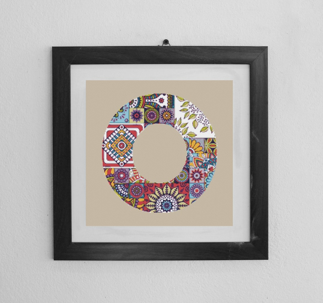 Mandala Letter O Cross Stitch Pattern - Etsy