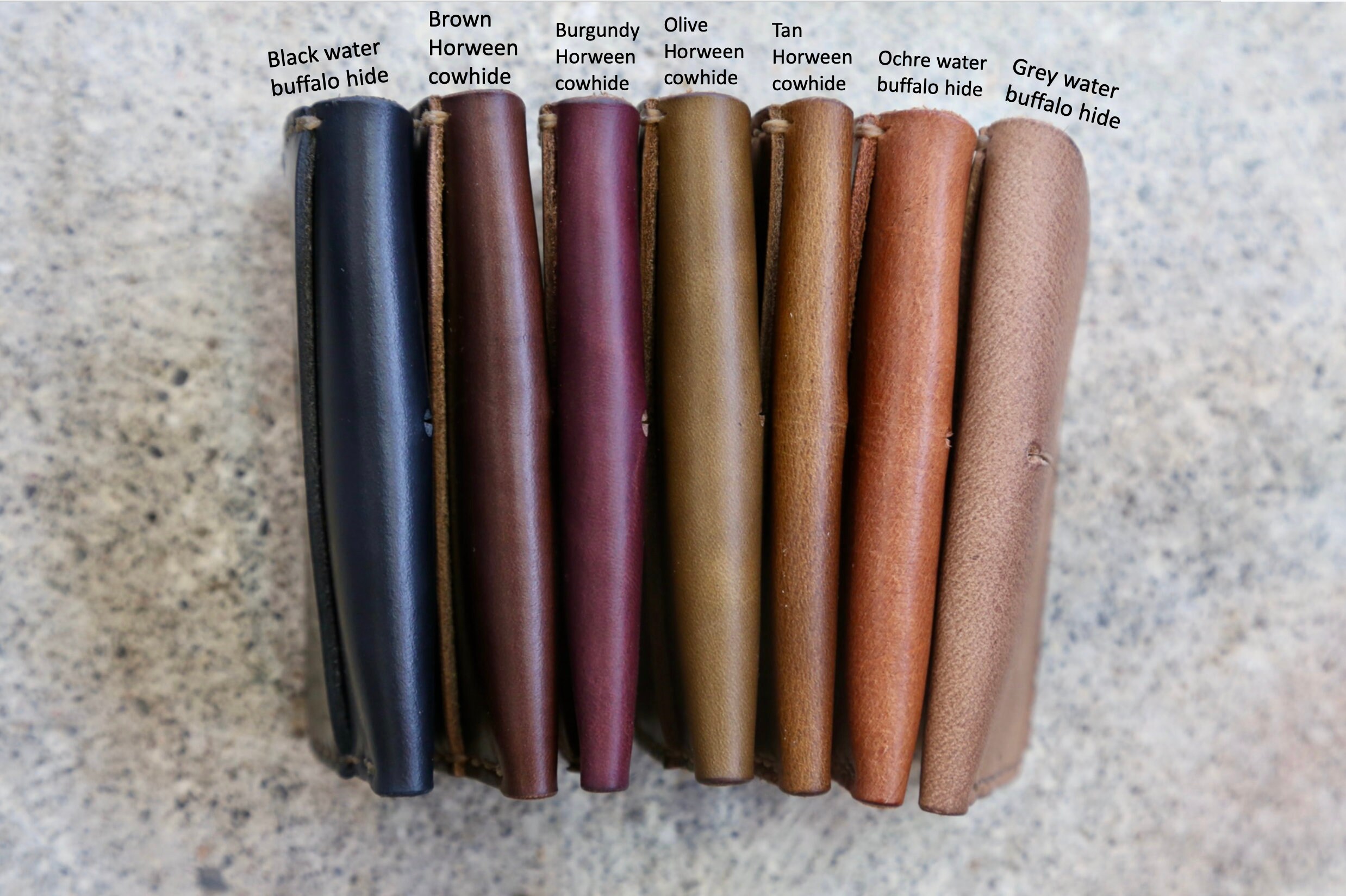 Olive Horween Steer Hide Credit Card Wallet. Made by Hand in | Etsy